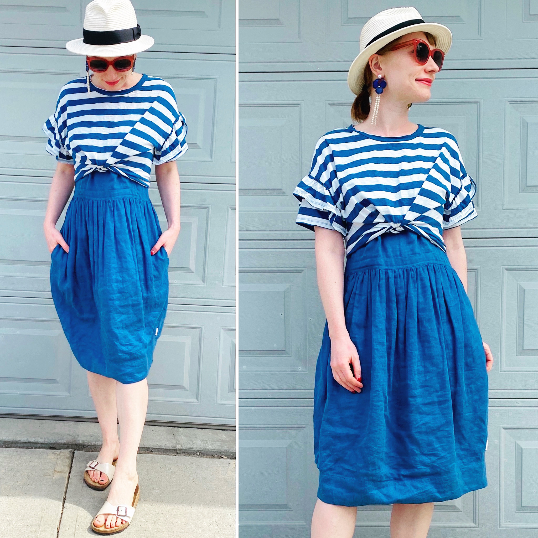 What I Wore: End of May, 2020 – Blue Collar Red Lipstick
